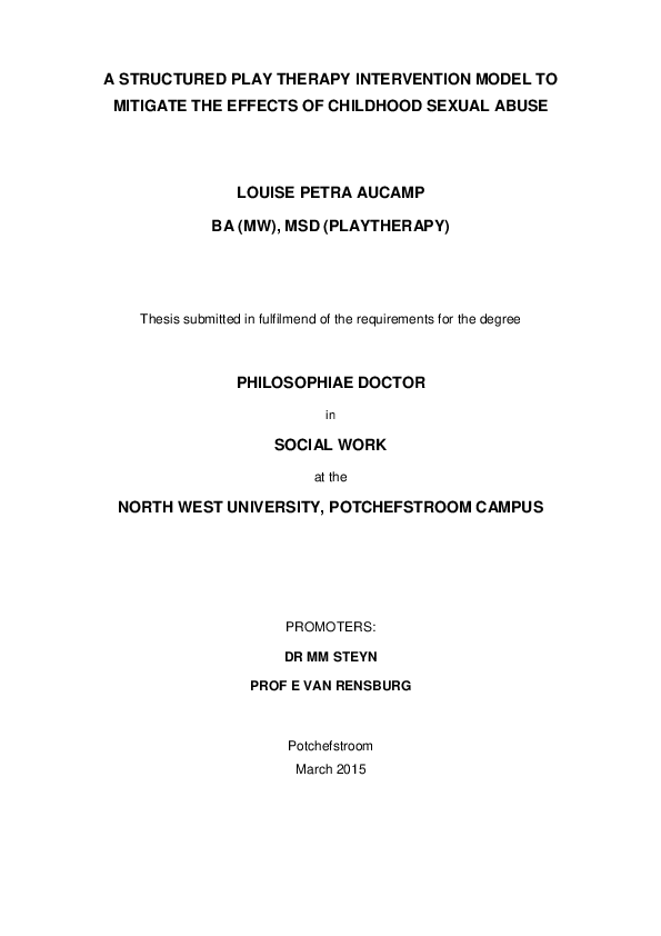 (PDF) A structured play therapy intervention model to mitigate the ...