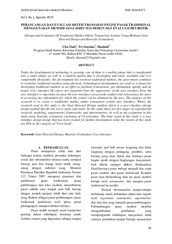 (PDF) Perancangan dan Evaluasi Sistem Transaksi Online Pasar ...