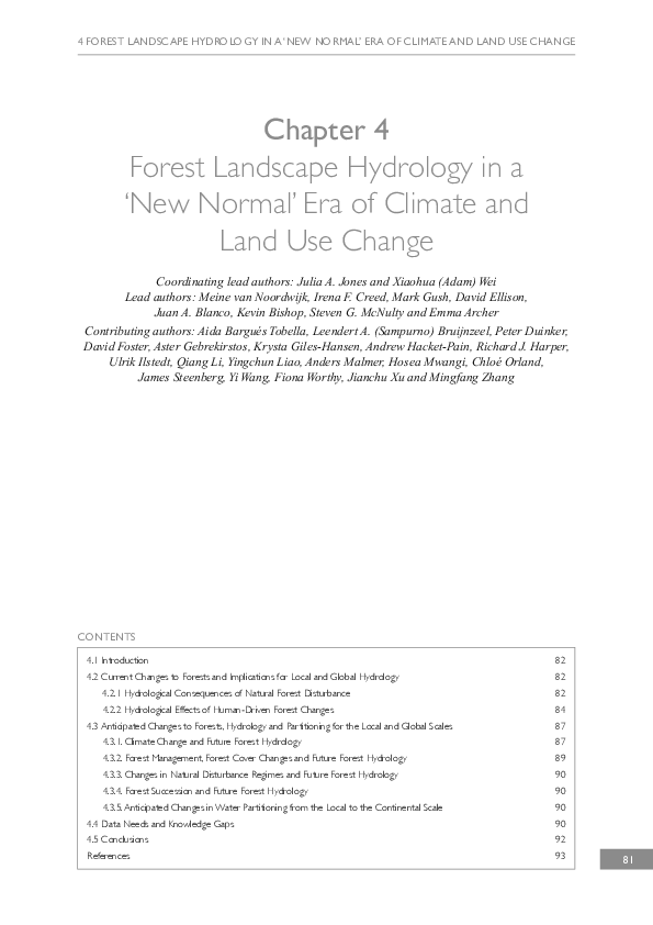 (PDF) Chapter 4: Forest Landscape Hydrology in a ‘New Normal’ Era of ...