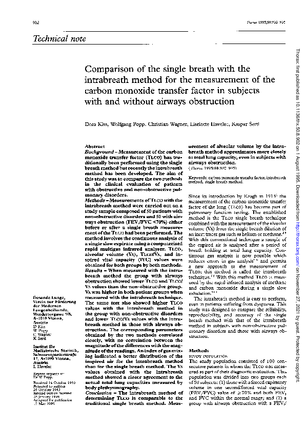 (PDF) obstruction . subjects with and without airways the carbon ...