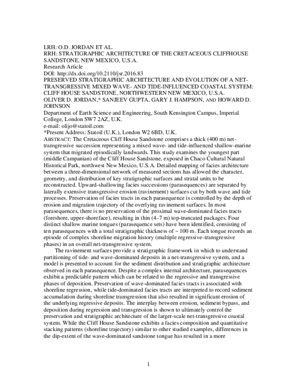 (PDF) Preserved Stratigraphic Architecture and Evolution of A Net ...