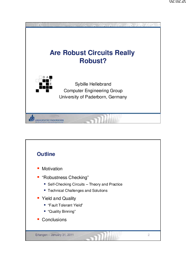 (PDF) Are Robust Circuits Really Robust?