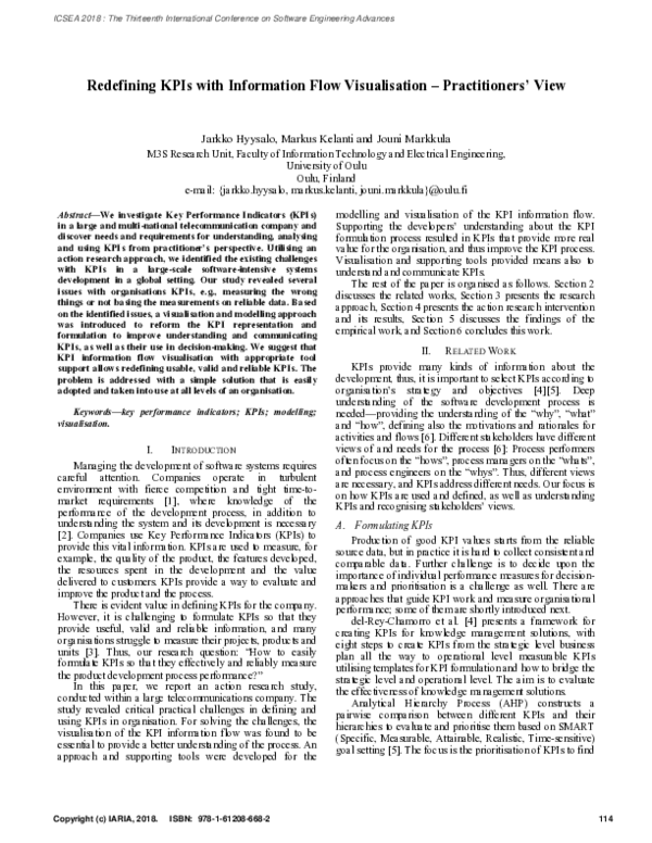 (PDF) Redefining KPIs with Information Flow Visualisation – Practitioners’ View