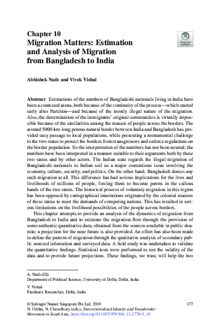(PDF) Migration Matters: Estimation and Analysis of Migration from ...