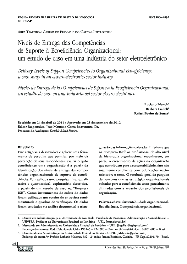 (PDF) Delivery Levels of Support Competencies to Organizational Eco ...