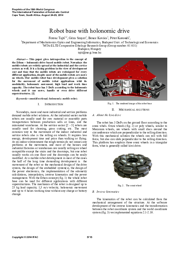 (PDF) Robot Base with Holonomic Drive