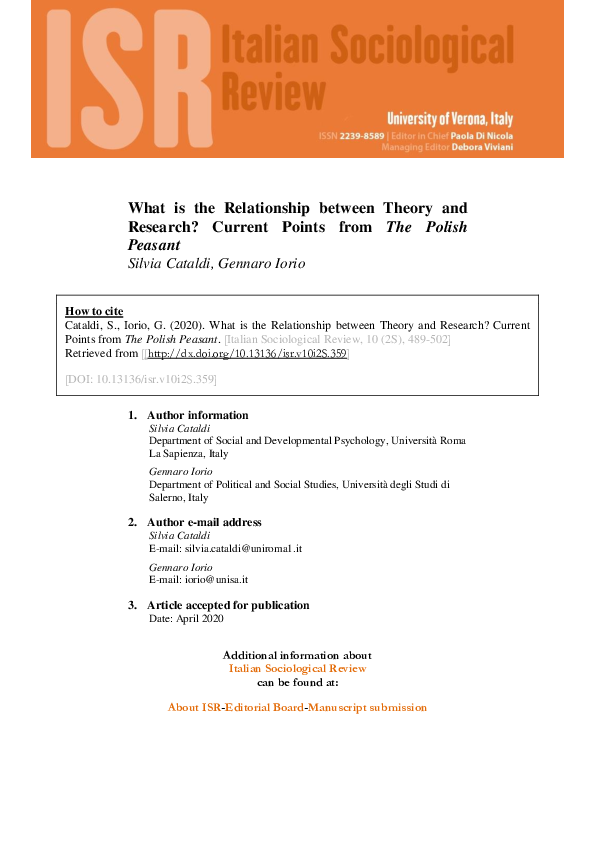 (PDF) What is the Relationship between Theory and Research? Current ...