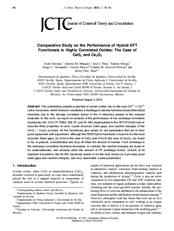 (PDF) Comparative Study on the Performance of Hybrid DFT Functionals in ...