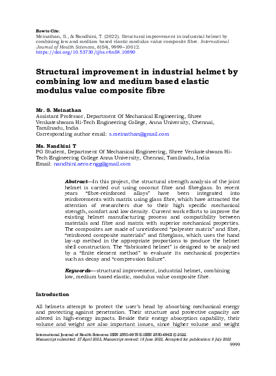 (PDF) Structural improvement in industrial helmet by combining low and medium based elastic ...