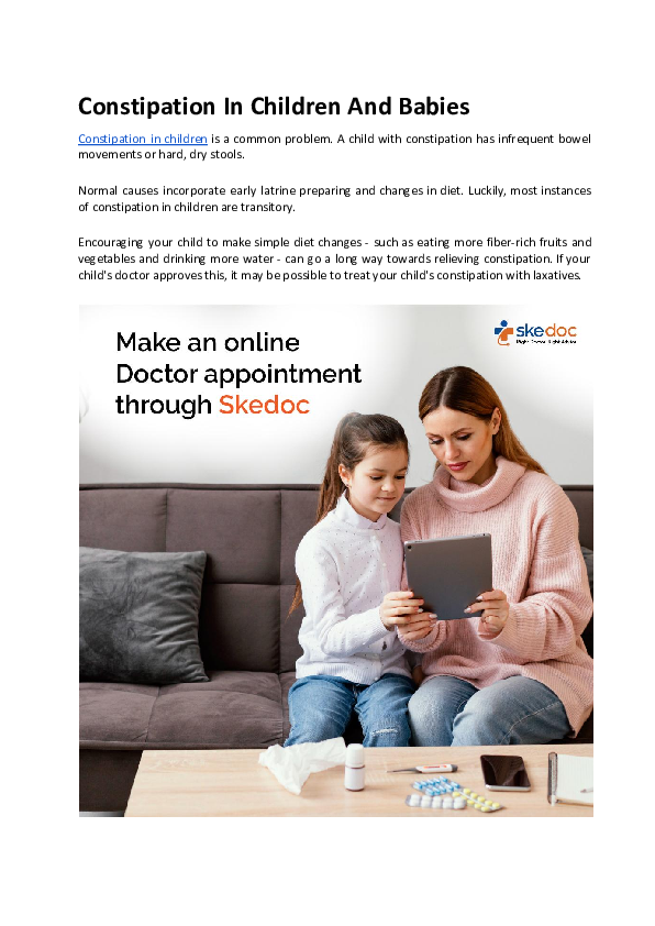 (PDF) Constipation In Children And Babies