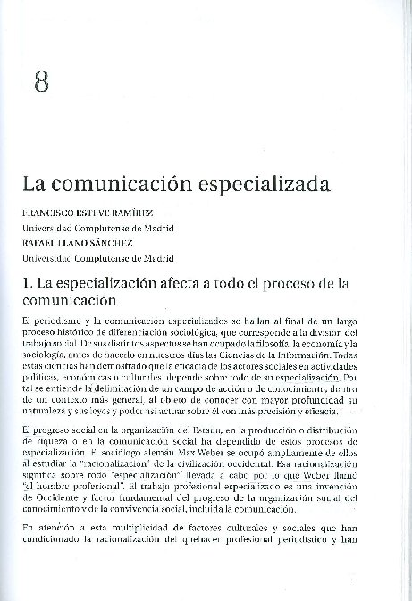 (PDF) La comunicación especializada. Fuentes expertas de información ...