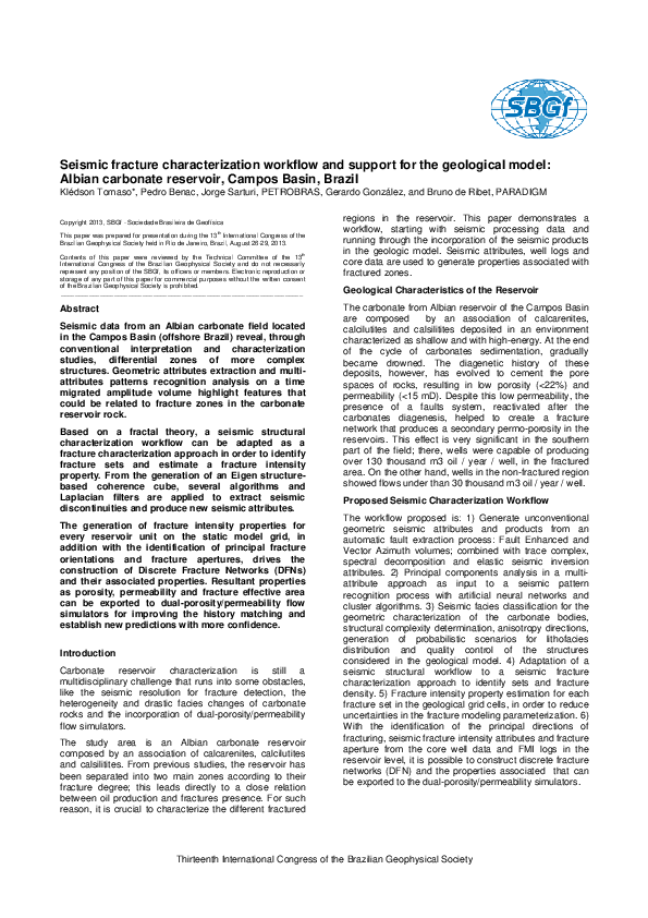 (PDF) Seismic Fracture Characterization Workflow and Support for the ...
