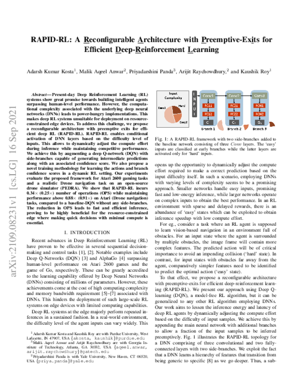 (PDF) RAPID-RL: A Reconfigurable Architecture with Preemptive-Exits for Efficient Deep ...