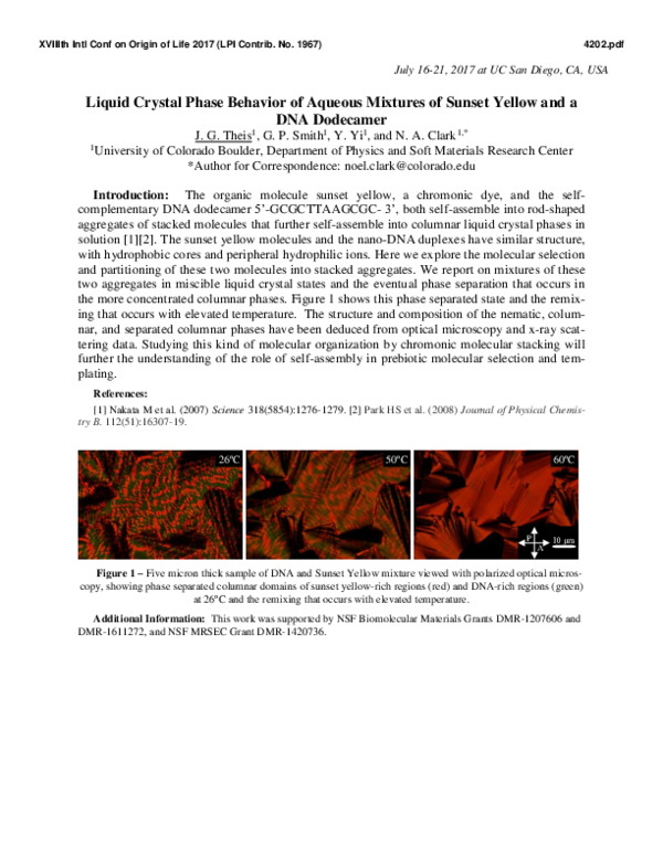 (PDF) Liquid Crystal Phase Behavior of Aqueous Mixtures of Sunset ...