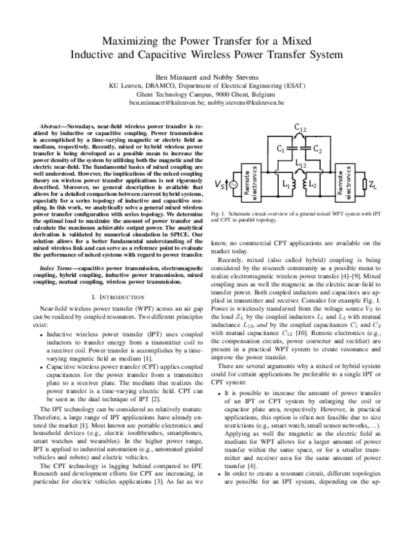 (PDF) Maximizing the Power Transfer for a Mixed Inductive and ...