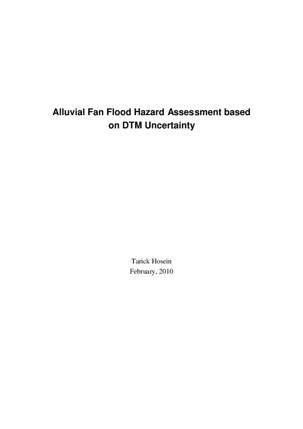(PDF) Alluvial Fan Flood Hazard Assessment based on DTM Uncertainty