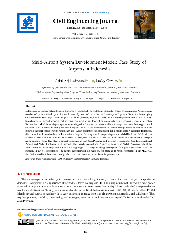 (PDF) Multi-Airport System Development Model: Case Study of Airports in ...