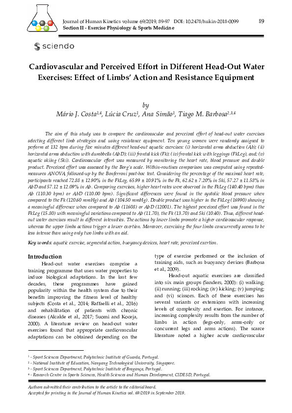 Pdf Rating Of Perceived Exertion In Maximal Incremental Tests During