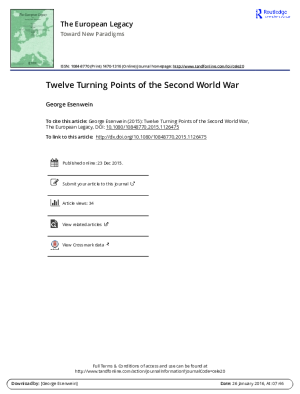 (PDF) Twelve Turning Points of the Second World War