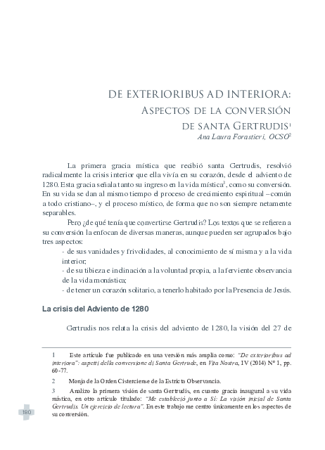(PDF) "De exterioribus ad interiora": Aspectos de la Conversión de ...
