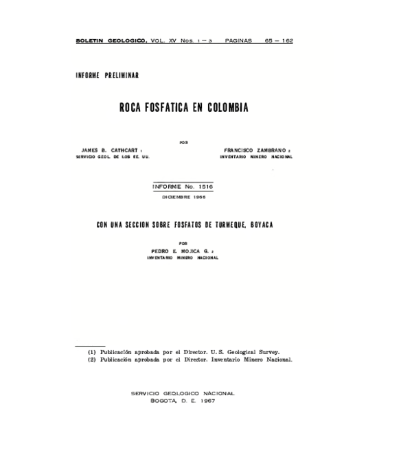 (PDF) Roca fosfática en Colombia, con una sección sobre fosfatos de ...