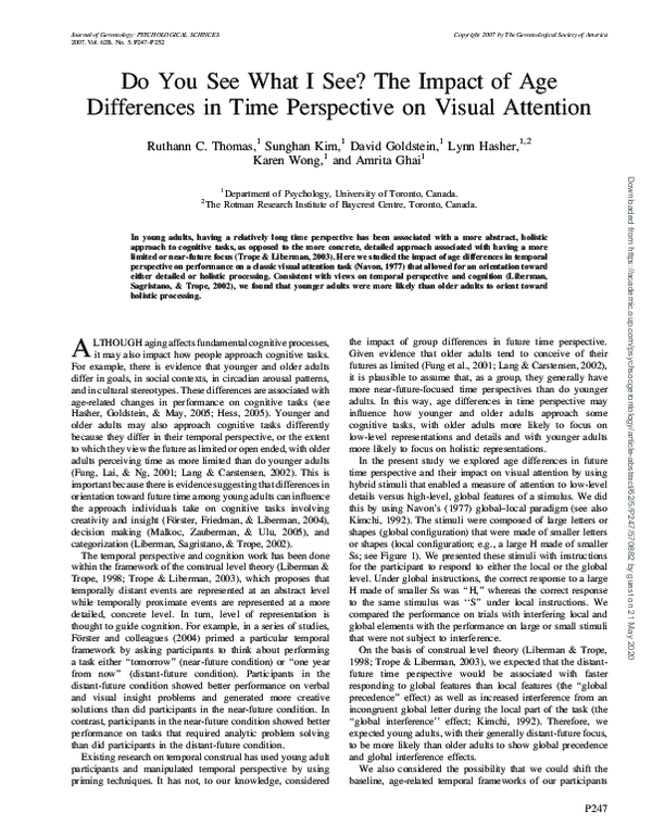 (PDF) Do You See What I See? The Impact of Age Differences in Time ...