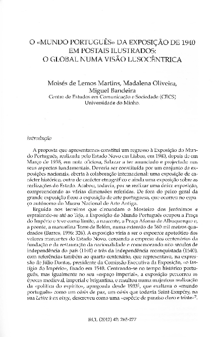 (PDF) O «Mundo Português» da Exposição de 1940 em postais ilustrados ...