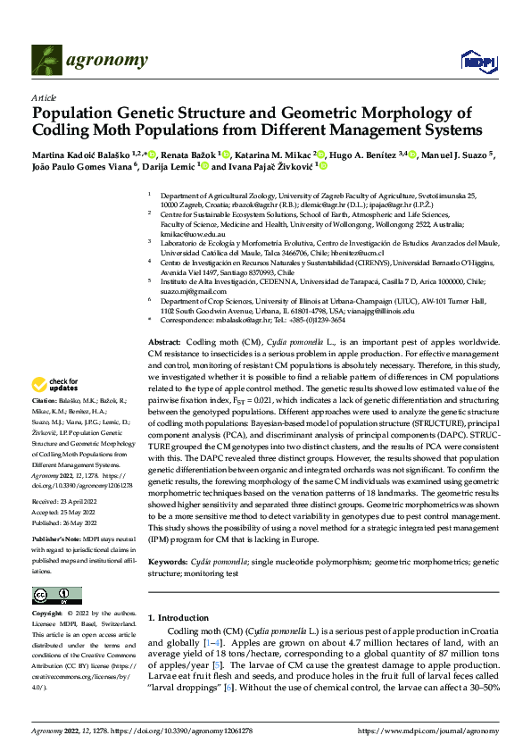 (PDF) Population Genetic Structure and Geometric Morphology of Codling ...