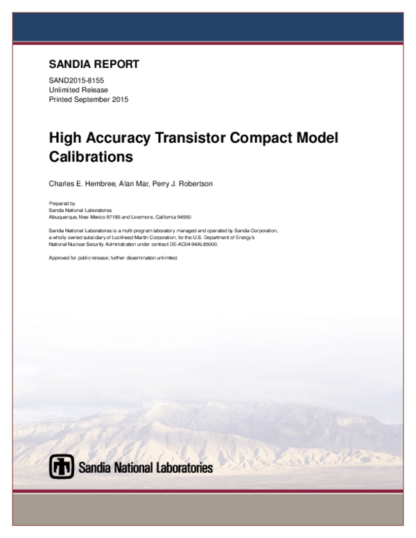 High Accuracy Transistor Compact Model Calibrations