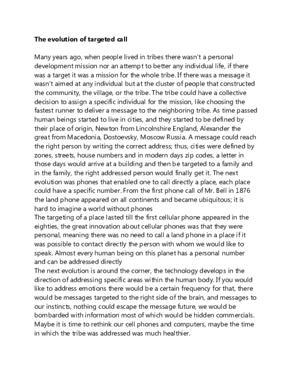 (DOC) The evolution of targeted messages