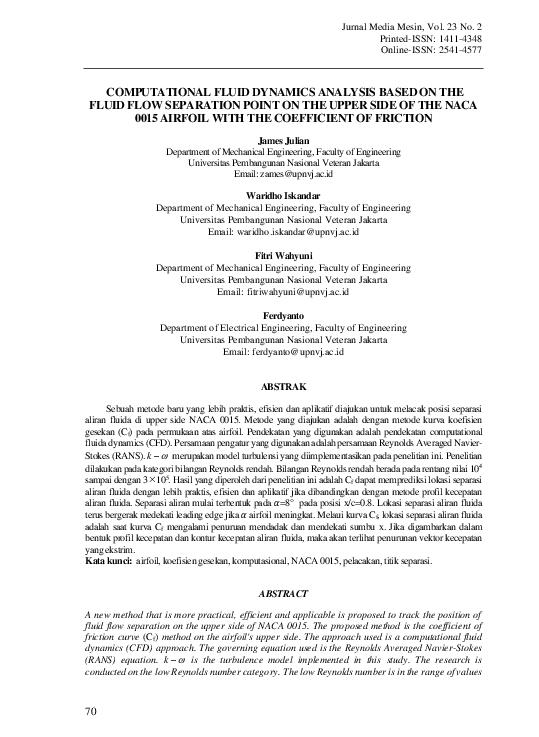 Pdf Computational Fluid Dynamics Analysis Based On The Fluid Flow