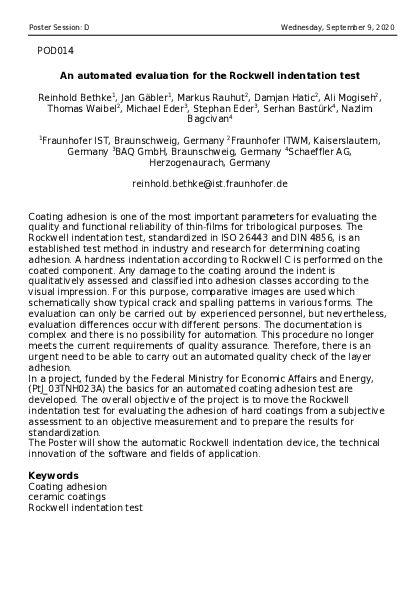 (PDF) An automated evaluation for the Rockwell indentation test ...
