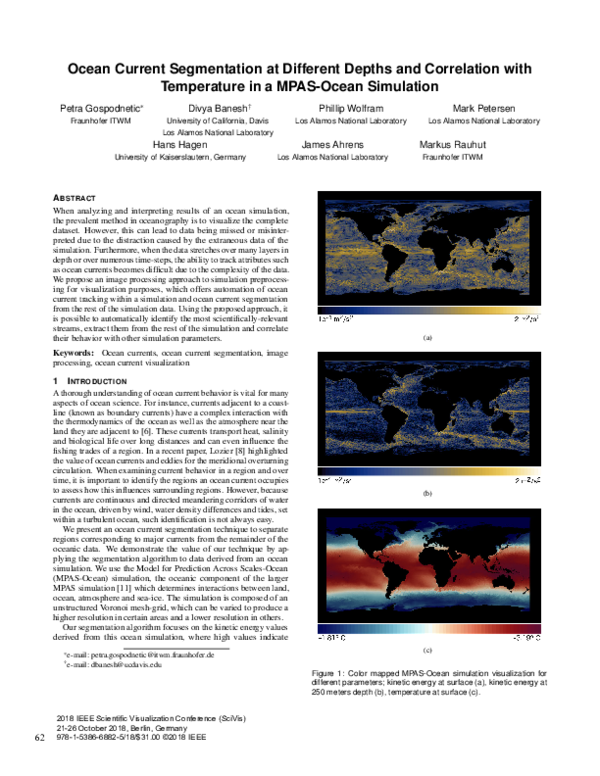 (PDF) Ocean Current Segmentation at Different Depths and Correlation with Temperature in a MPAS ...