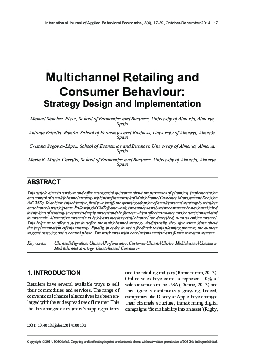 (PDF) Multichannel Retailing and Consumer Behaviour