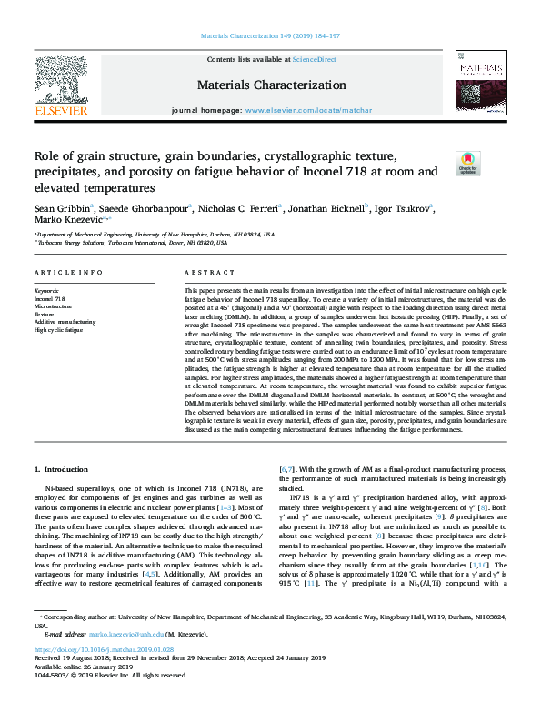 Role of grain structure, grain boundaries, crystallographic texture ... Role of grain structure, grain boundaries, crystallographic texture ...