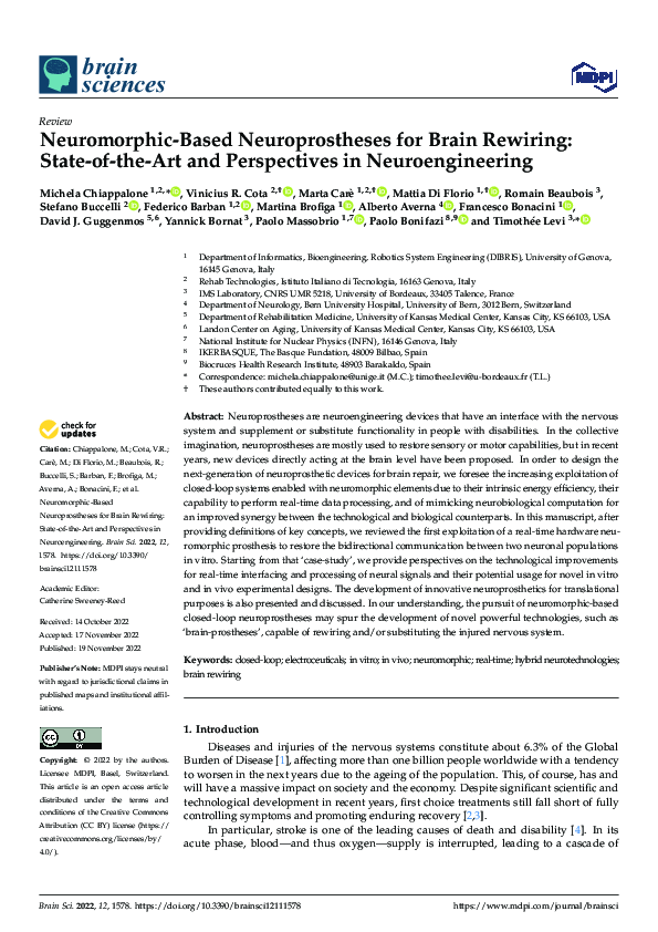 (PDF) Neuromorphic-Based Neuroprostheses for Brain Rewiring: State-of ...