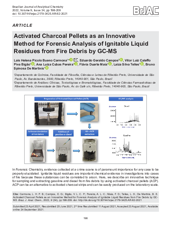 (PDF) Activated Charcoal Pellets as an Innovative Method for Forensic ...