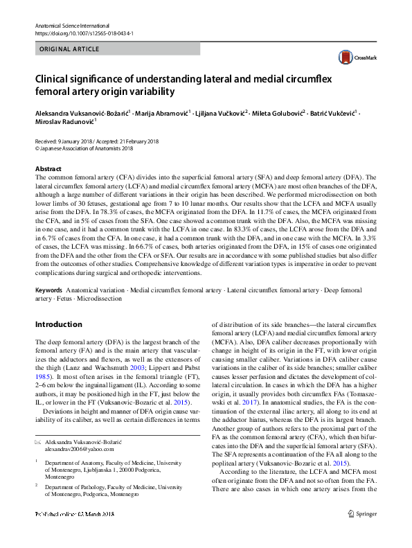 (PDF) Clinical significance of understanding lateral and medial ...