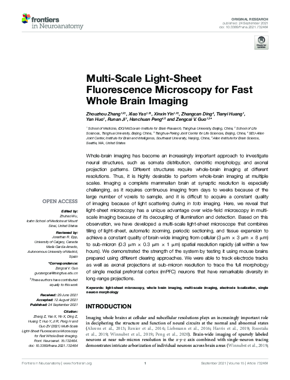 (PDF) Multi-Scale Light-Sheet Fluorescence Microscopy for Fast Whole ...