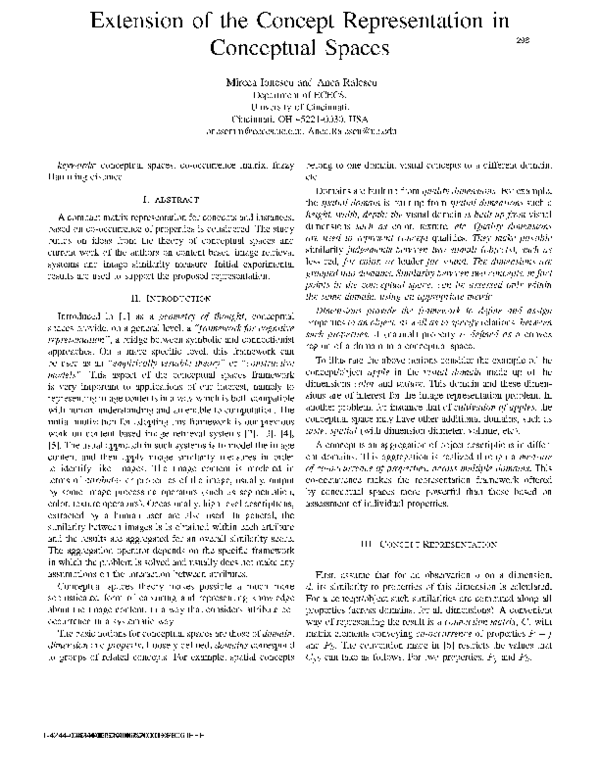 (PDF) Extension of the Concept Representation in Conceptual Spaces
