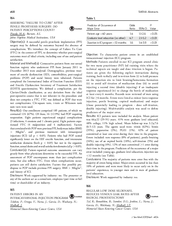 (PDF) 165 Patient Errors in an Intracavernosal Injection Program