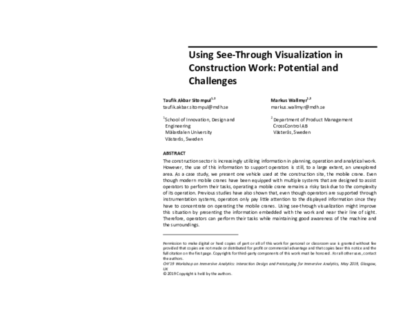 (PDF) Using See-Through Visualization in Construction Work: Potential ...