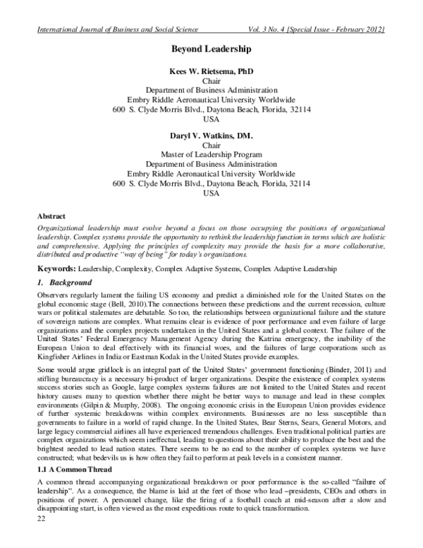 (PDF) Beyond Leadership