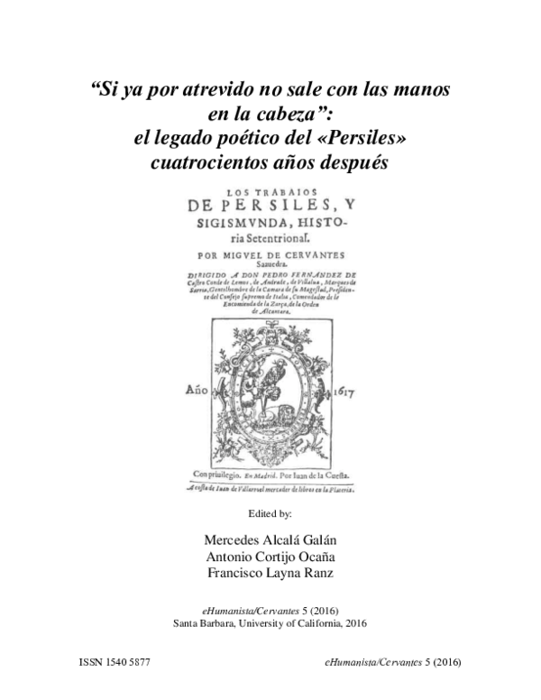 (PDF) Si ya por atrevido no sale con las manos en la cabeza": el legado ...