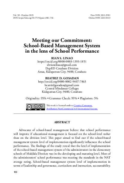 (PDF) Meeting our Commitment: School-Based Management System in the ...