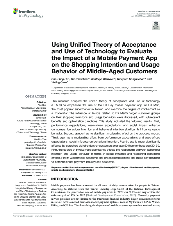 (PDF) Using Unified Theory of Acceptance and Use of Technology to Evaluate the Impact of a ...