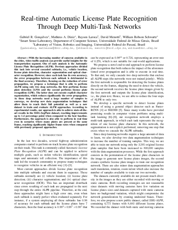 (PDF) Real-Time Automatic License Plate Recognition through Deep Multi ...