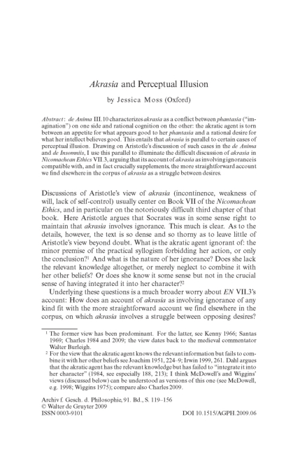 (PDF) Akrasia and Perceptual Illusion