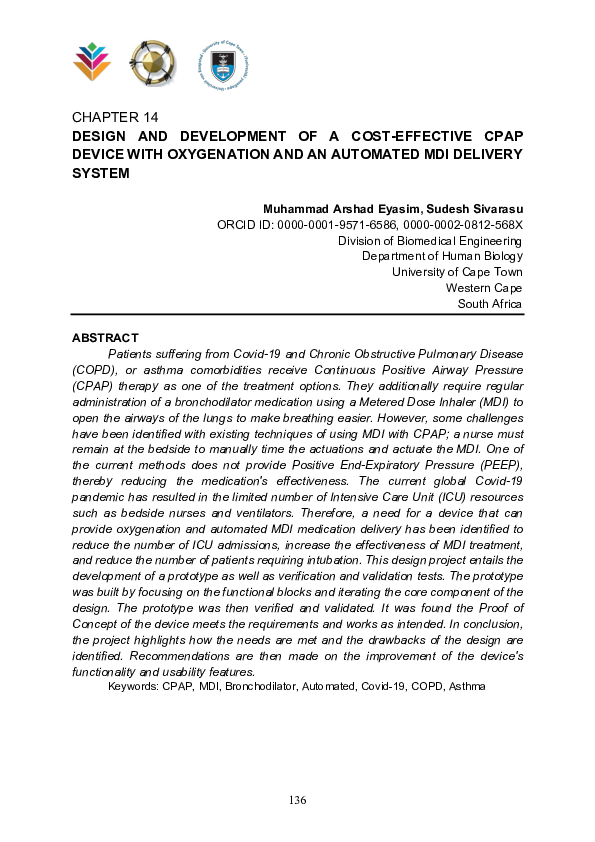 (PDF) Design and development of a cost-effective cpap device with ...