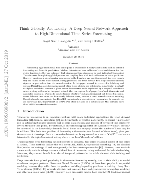 Pdf Think Globally Act Locally A Deep Neural Network Approach To High Dimensional Time